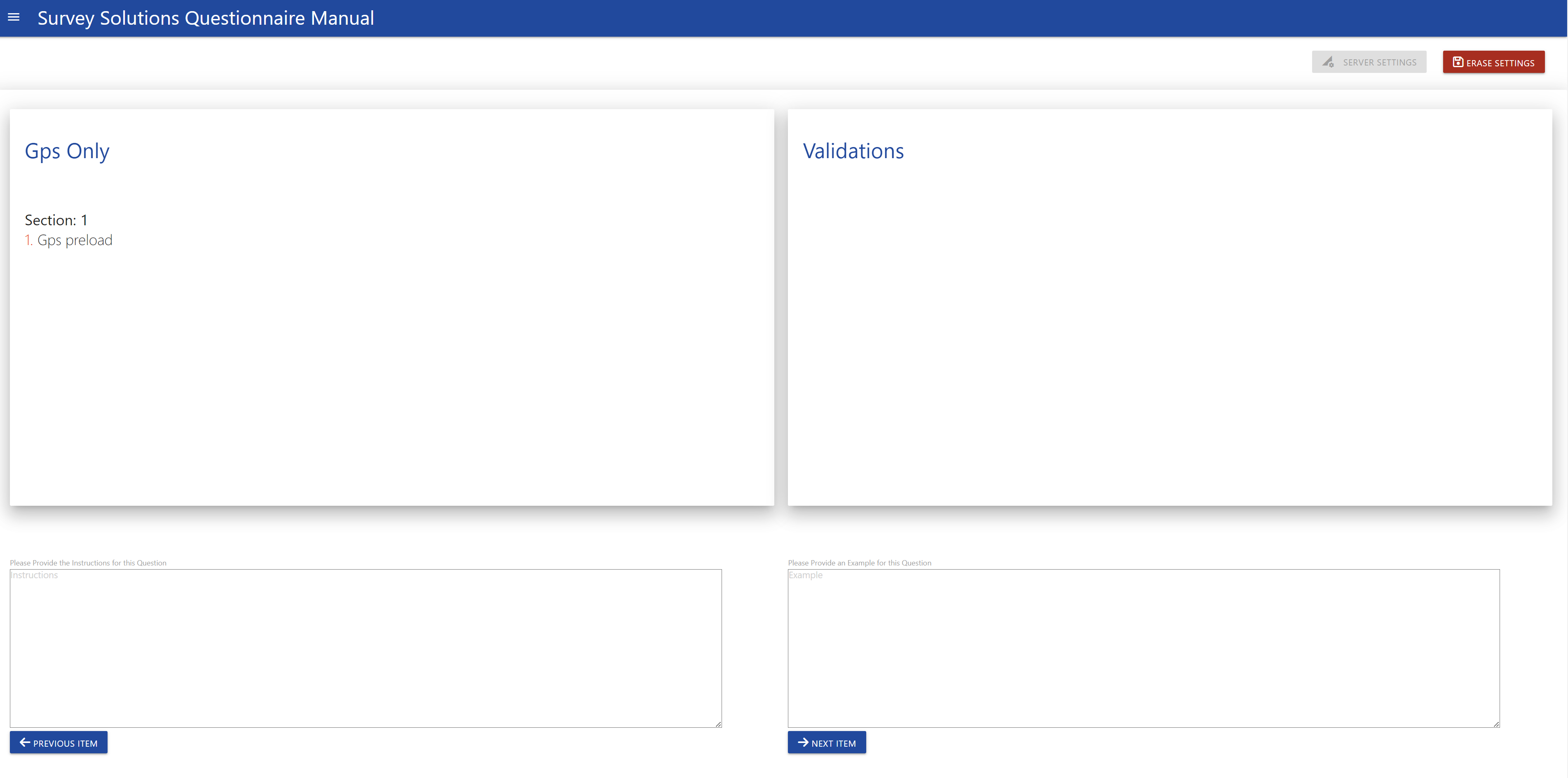 Using the Questionnaire Manual Application Interactively • susoquestionnairemanual
